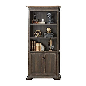 Martin Furniture Executive Bookcase with Doors, Fully Assembled, Brown (IMSA3678D)