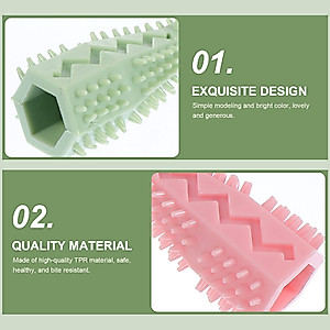 Mipcase 9 Pcs Pet Teething Stick Dog Toothbrush Stick Toy Dog Tooth Brush Chew Toys for Puppies Dog Teething Chew Dogs Teething Toys Teething Toys for Puppies Dental Stick TPR Massage