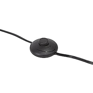 Silverwood Cyndi Rattan Floor Lamp, Black 15" L x 15" W x 64" H in