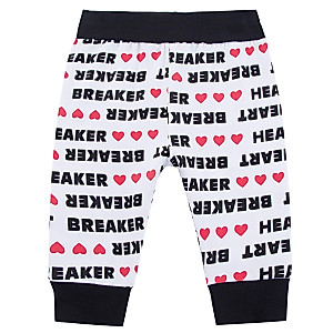 Yruiz 3PC Baby Boys' Mommys' Little Valentine Heart Breaker Outfit Long Pants with hat (6-12 Months)