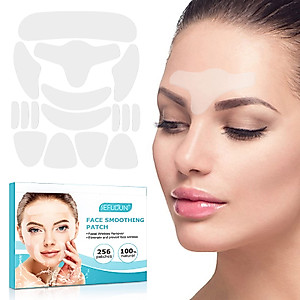 SUPSERSR Face & Forehead Wrinkle Patches,Silicone Face Patches for Wrinkles, Anti Frowns Smooth Eye & Mouth Wrinkle, Overnight Facial Patches Reduce Fine and Smile Line 256pcs