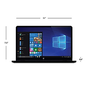 Ematic 11.6" Convertible Touchscreen Laptop with Windows 10 S, 2GB RAM, 32GB Storage, Black (EWT127BL)