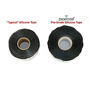 Proxicast Pro-Grade Extra Strong 30mil Weatherproof Self-Fusing Silicone Rubber Sealing Tape For Outdoor Antenna Coax & Electrical Cables, Hose/Pipe Leaks & Emergency Repairs (1.5" x 15' roll) - Black