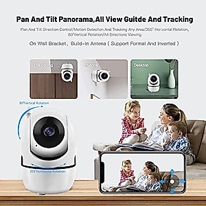 Goluodck 5G Security Camera Indoor Wireless - 360 Degree Panoramic Camera, 5G Dual Band WiFi Camera, HD 1080P Home Camera, Security Cameras Monitor for Baby/Elder/Pet