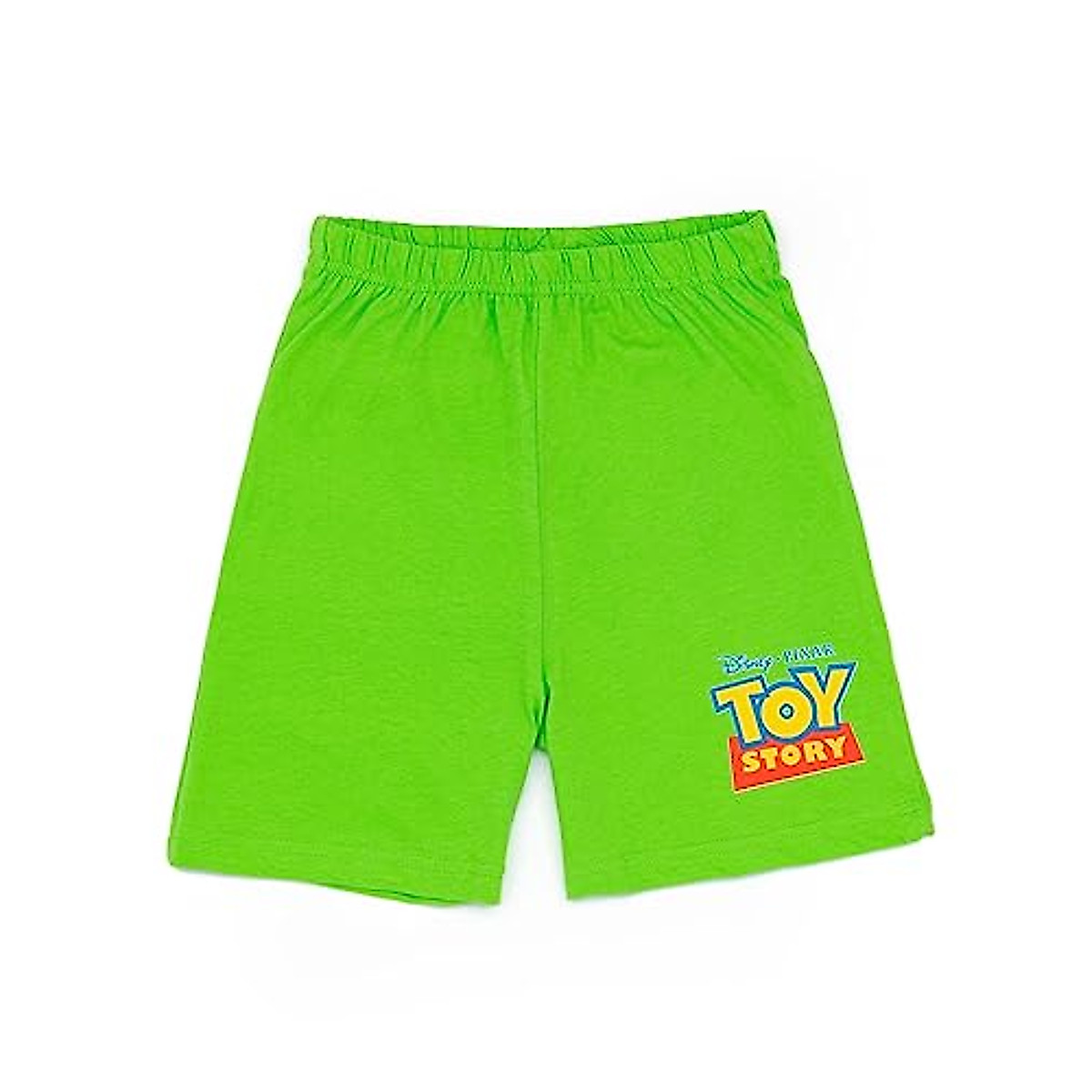 Disney Toy Story Boys Pajama Set | Kids Buzz Lightyear Hero T-Shirt & Shorts PJs Loungewear | Movie Nightwear Pajama Gift Green