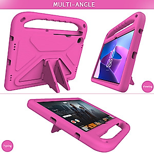 ATOOZ for Lenovo Tab M10 Plus (Gen 3) Case 10.6-inch 2022, Kids Case Cover with Shockproof Handle Stand for Lenovo Tab M10 Plus 3rd Gen (TB125FU / TB128FU / TB128XU) 10.6" Tablet (Rose)