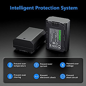 Neewer Battery Pack Replacement for Sony NP-FZ100, Compatible with Sony ZV-E1, FX3, FX30, A1, A9 II, A9, A7R IV, A7R V, A7S III, A7 III, A7 IV, A6600, A7C Cameras, 2280mAh Rechargeable Li-ion Battery
