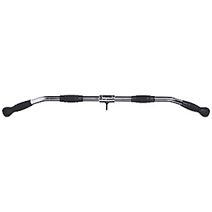 CAP Barbell Deluxe LAT Bar Cable Attachment with Rubber Handgrips, 36"
