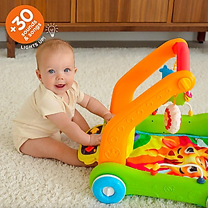 Move2Play, 4-in-1 Baby Play Mat & Activity Center Gym | Infant Toy for Tummy Time | 1 2 3 4 5 6+ Month Old Gift