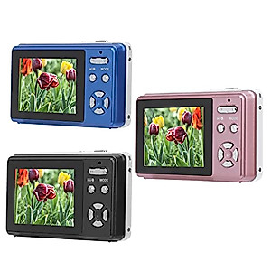 Kids Digital Video Camera, 40MP Children's Camera with 2.4Inch Screen for Boys Girls and Beginners, Video Selfie Camera with 16X HD Zoom Gift for Family/Friends(Pink)