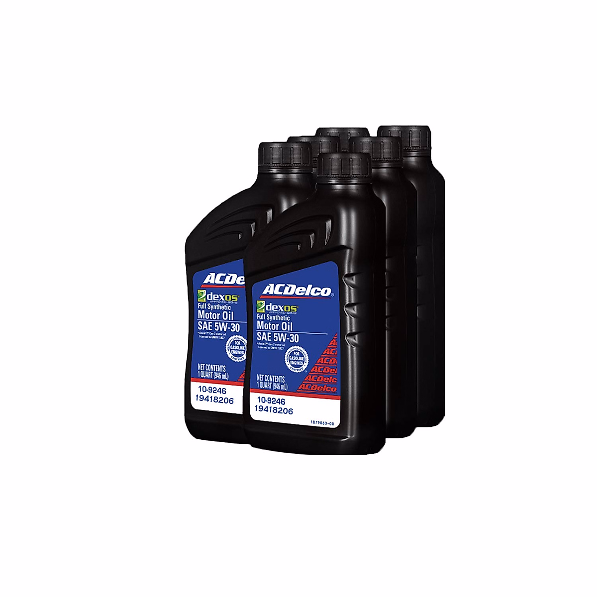 ACDelco GM Original Equipment 19418206 dexos1™ GEN 2 Full Synthetic 5W-30 Motor Oil - 1 qt (Pack of 6)