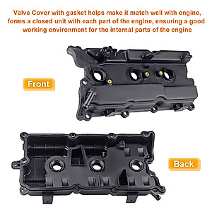 WATERWICH Engine Valve Cover with Gasket Compatible with Nissan Maxima Murano Altima 3.5L Turbo 2002 2003 2004 2005 2006 2007 Replaces 264-985 264-984 (Set of 2)