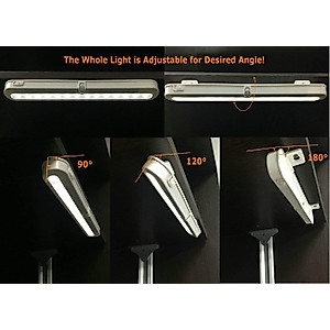 Alivation Closet Lights Battery Operated Led Lights, Motion Sensor Light Indoor Under Cabinet Lights, Under Counter Lights for Kitchen, 3 AA Battery Powered/DC Input Lights, Day & Night Mode, Dimmable