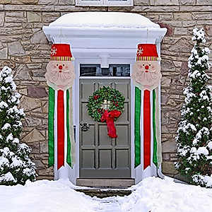 THQZLH Santa Windsock Christmas Wind Sock Hanging Santa Claus Holiday Wind Socks for Yard and Garden