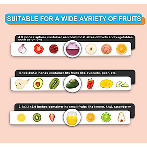 Ortarco 5Pcs Onion Avocado Holder Storage, Lemon Tomato Garlic Keeper Saver for Fridge BPA free Vegetable and Fruit Storage Containers