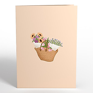 Lovepop Thinking of You Flower Cart Pop-Up Card - Fun 3D Greeting Card Gift - Makes the Perfect Sympathy Card and Thank You Card - Measures 5" x 7"