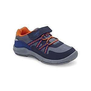 OshKosh B'Gosh Boy's Sevvy Sneaker, Navy/Orange, 5 Toddler