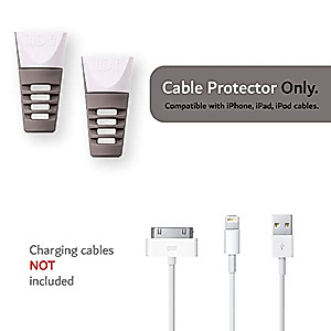 TUDIA [Klip] 10 Pcs Snap On Charging Cable Cord Saver Protector Compatible with iPhone, iPad, iPod Combo Pack