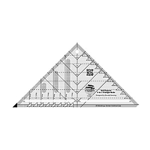 Creative Grids Half-Square 4-in-1 Triangle Quilt Ruler - CGRBH1