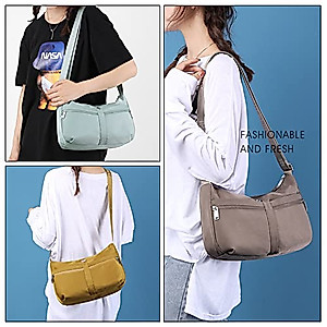 Oichy Crossbody Bags for Women Waterproof Shoulder Bag Casual Nylon Purse Ladies Lightweight Travel Handbag (Blue)