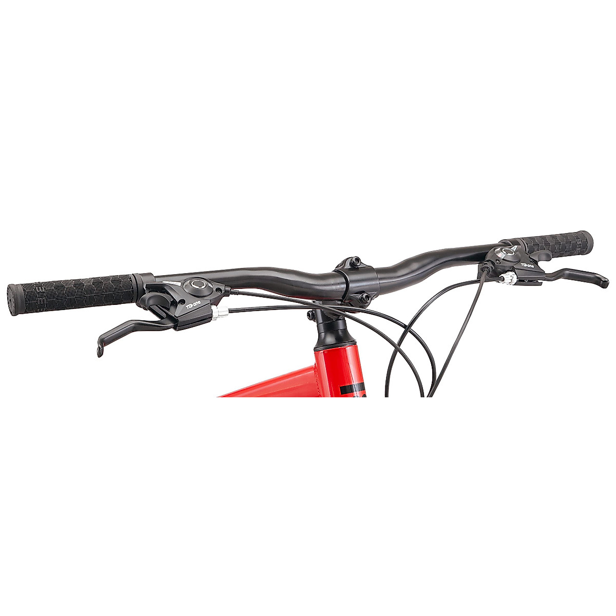 Mongoose Status Mens and Womens Mountain Bike, 27.5-Inch Wheels, 21 Speed Trigger Shifters, Aluminum Frame, Dual Suspension, Front and Rear Disc Brakes, Red