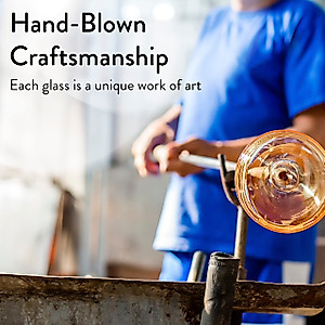 Frost Living Wine Glasses Set of 6 - Long Stem Crystal Hexagon Shaped Wine Glass Set - Large, Beveled, Diamond Shape Sides Lets Wines Breathe