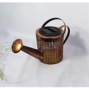 NAXIAOTIAO Watering Can Lights Firefly Bunch Lights Waterproof Waterfall String Lights, Outdoor Garden Fairy Light Decor for Home Path Patio Yard Lawn Metal Statues