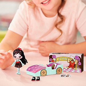 SWEET SEAMS Disney 6" Soft Rag Doll Pack – 1pc Toy | Vanellope Doll and Car Playset