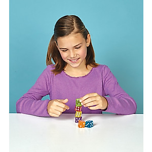 blue orange Dice Stack Game