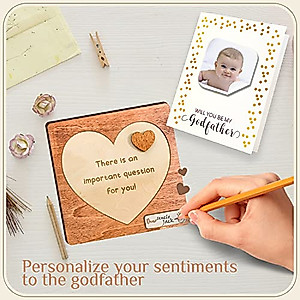 97 Decor Will You Be My Godfather Proposal Gifts - God Father's Proposal Gifts, Uncle Godfather Gifts from Godchild, Baptism Gifts for Godfather from Godson, Godfather Present Announcement Asking Card