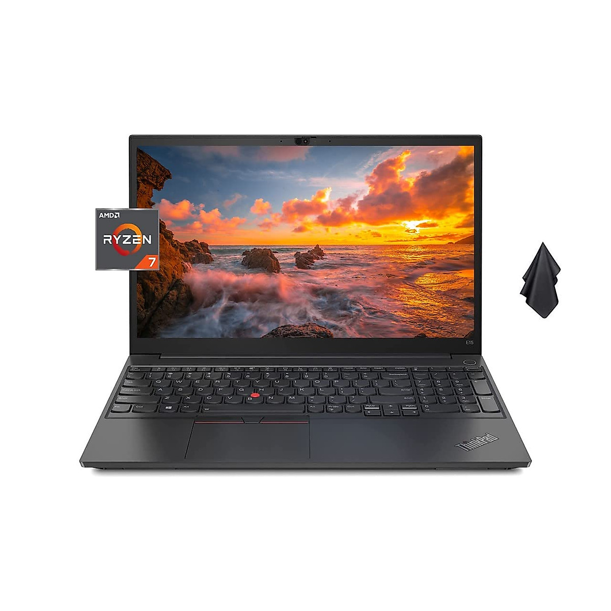 Lenovo ThinkPad E15 Gen 4 Business Laptop, 15.6" FHD IPS Display, AMD Ryzen 7 5825U Processor, HDMI, FHD Webcam, WiFi 6, Fingerprint Reader, Backlit Keyboard, Windows 11 Pro (40GB RAM | 2TB SSD)