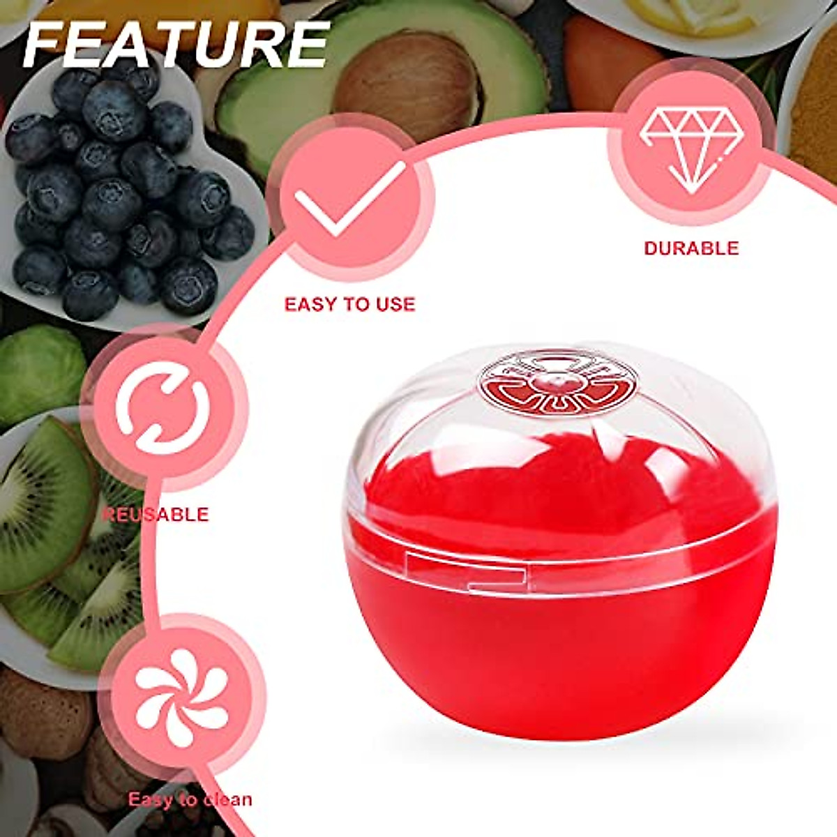 Fruit and Vegetable Storage Containers for Fridge 4 Piece Set, Onion, Lemon, Tomato and Avocado Saver / Holder / Keeper