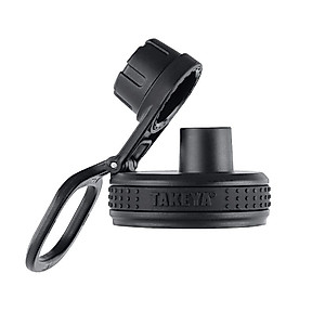 Takeya Originals Vacuum Insulated Stainless Steel Water Bottle, 40 Ounce, Graphite & Originals Bottle Replacement, Spout, Black