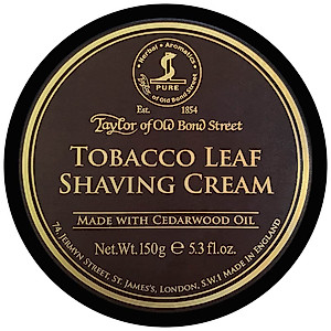Taylor of Old Bond Street Tobacco Leaf Shaving Cream Bowl, 5.3 Ounce