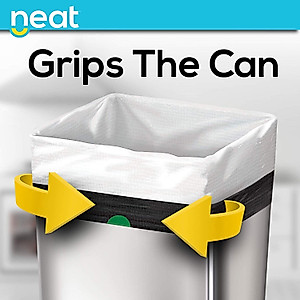 Neat Tall Kitchen 30 Gallon Drawstring Trash Bags - (25 COUNT) - Triple Ply Fortified, Eco-Friendly 50% Recycled Material, Neutralize+ Odor Technology, Reversible Black and White Garbage Bags