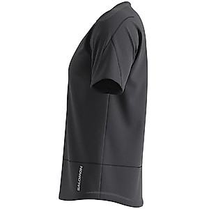 Salomon mens Tee T Shirt, Deep Black, Medium US