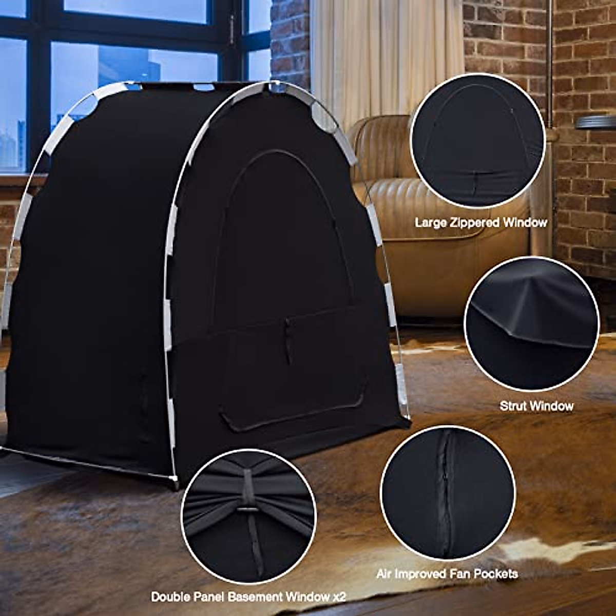 Pack N Play Blackout Cover, Pod for Slumber, Baby Sleep Pod Slumber Tent, Crib Cover, Baby Crib Tent, Travel Crib Canopy, Portable Privacy Pod Blackout Canopy Crib Cover, Block Out 90%+ Light