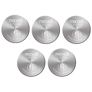 Maxell CR2025 3 Volt Lithium Coin Cell Batteries (5 Pack)