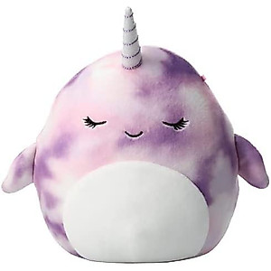 Squishmallows Kellytoy 2022 7.5" Fall Squad Purple Tie-Dye Narwhal