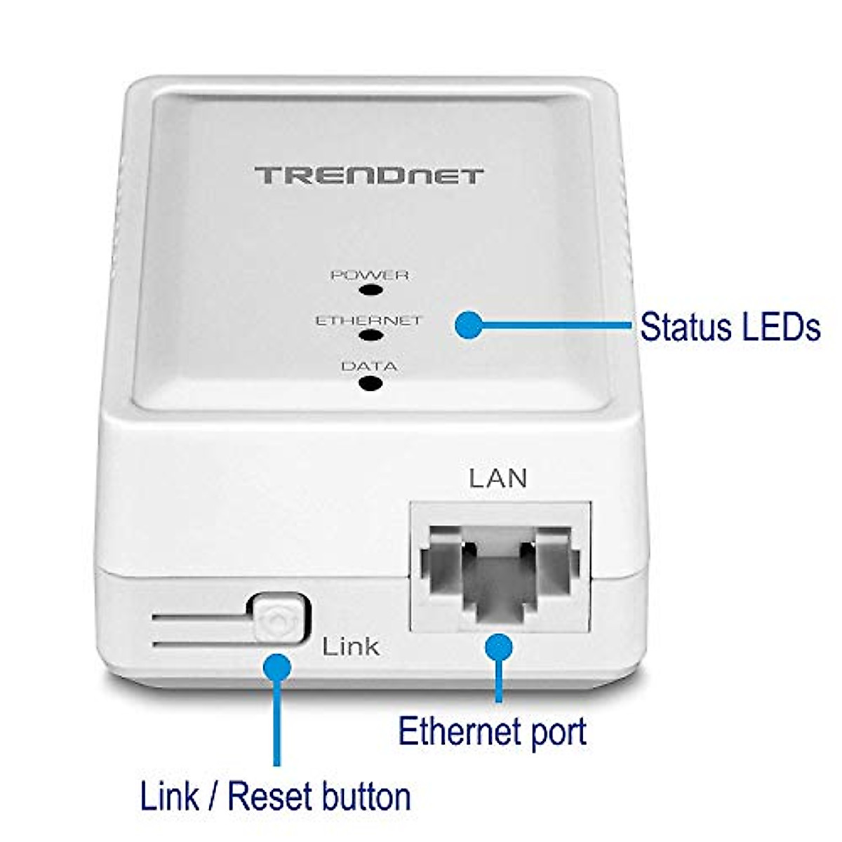 TRENDnet Powerline 500 AV Nano Adapter Kit, Includes 2 x TPL-406E Adapters, Cross Compatible with Powerline 600-500-200, Windows 10, 8.1, 8, 7, Vista, XP, Plug & Play Install, White, TPL-406E2K