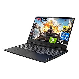 Lenovo IdeaPad 3i Gaming Laptop 2023 Newest, 15.6" FHD 120Hz Display, Intel i7-12700H, GeForce RTX 3050Ti Graphics, 16GB RAM, 1TB SSD, Backlit Keyboard, Wi-Fi 6, Windows 11 Home, Bundle with JAWFOAL