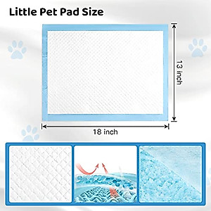 100 Pcs Rabbit Pee Pads 18" x 13" Disposable Pet Training Pads Super Absorbent Guinea Pig Cage Liners Disposable Diaper for Hedgehog, Hamster, Chinchilla, Cat, Reptile and Other Small Animal