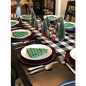 Small Christmas Tree - Christmas Table Decorations, Fake Flocked Xmas Tree Decor Mini Tinsel Christmas Tree for Kitchen Mantel Office Bedroom Window Table Top