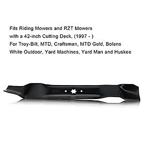 Grasscool 42 Inch Mower Blades for Replace Cub Cadet LT1042 LT1040 LT4200 Toro LX426 Troy-Bilt Bronco 42'' Lawn Mower Replace 942-0616A 742-0616 942-0616 (6 Point Star)