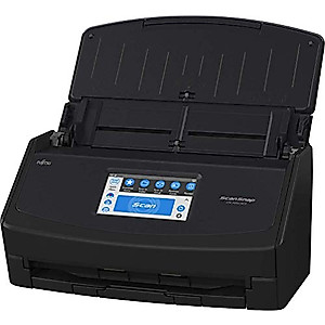 Fujitsu ScanSnap iX1600 Wireless or USB High-Speed Cloud Enabled Document, Photo & Receipt Scanner with Large Touchscreen and Auto Document Feeder for Mac or PC, Black
