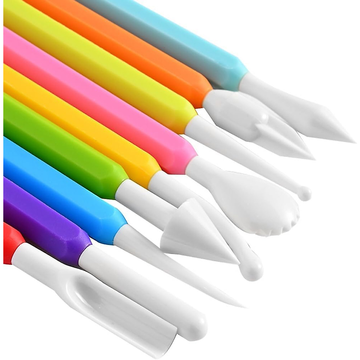 LINPHCEY 9PCS Clay Sculpting Tools Kit - Easy to Use Double-Ended Polymer & Pottery Carving Set with Comfortable Grip Tools for Clay Sculpey & Modeling Clay Ideal for Kids and Adults