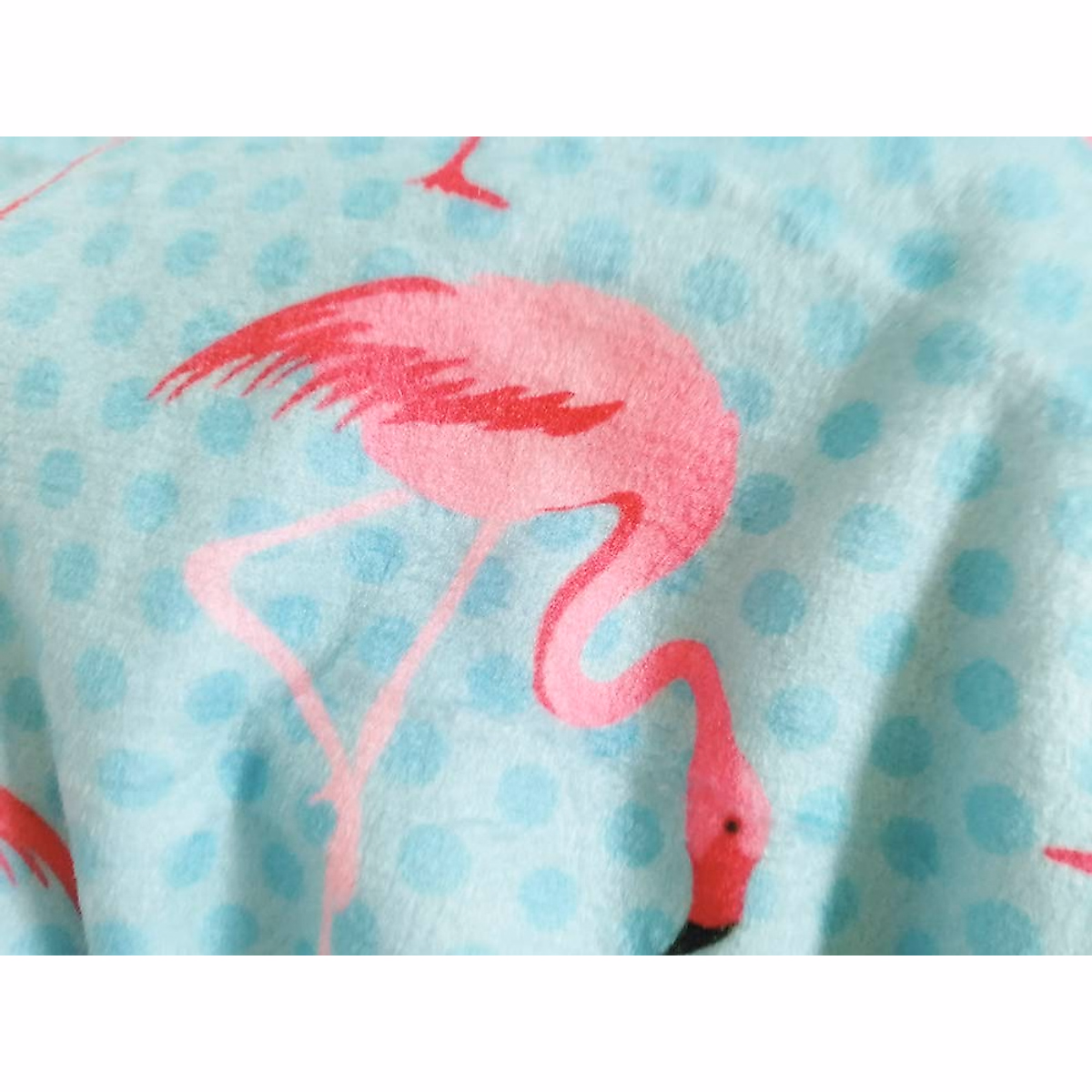 illikkuyax Baby Receiving Blanket, 30 x 47 Inches Plush Blanket with Double Layer Dotted Backing, Cozy Minky Fleece Flamingo Baby Blanket for Newborn Boys, Girls