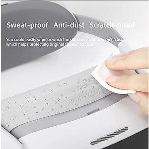 VR Face Cover Silicone Pad for Pico 4,VR Headset Protective Case Face Cushion Pad,Soft Shell Cover (A)