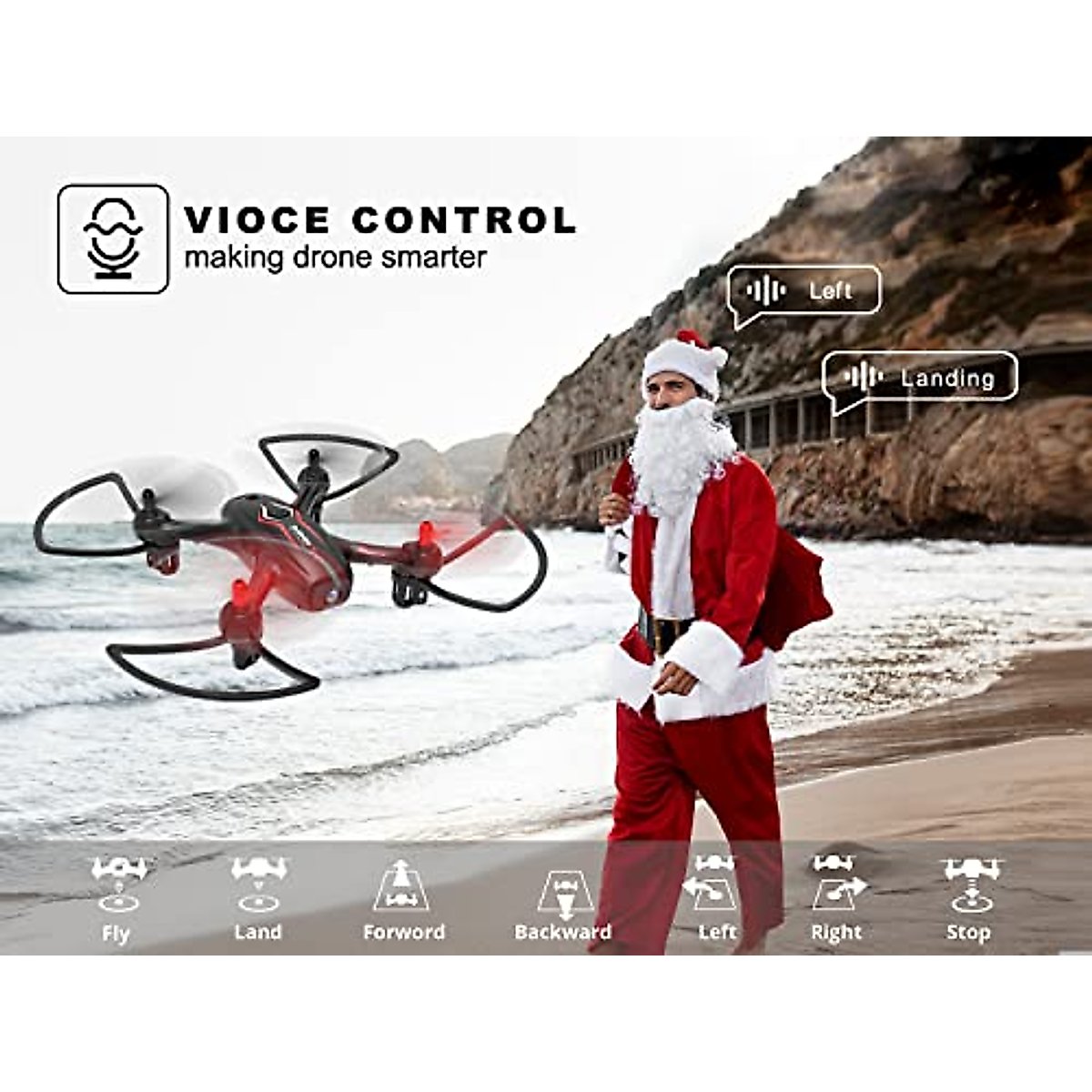 NEHEME NH530 Drones with Camera for Adults Kids, FPV Drone with 1080P HD Camera, RC Quadcopter for Beginners with Gravity Sensor, Headless Mode, One Key Return/Take Off/Landing, Drone with 2 Batteries