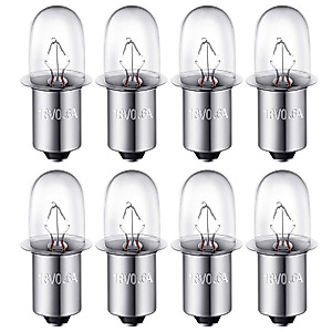 Mudder 8 Packs 780287001 Flashlight Bulbs Flashlight Replacement Bulbs Compatible with Ridgid 18V Flashlight P704 P703 P700